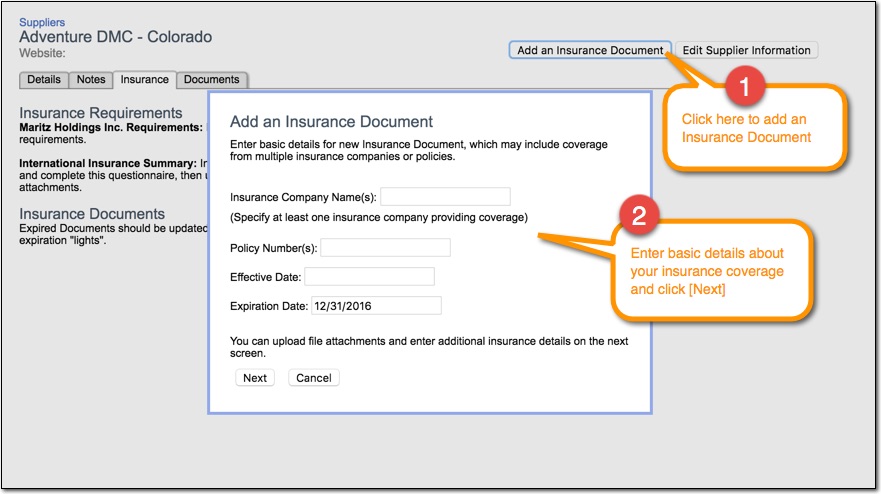 Add or Edit Insurance Documents – VIPER Knowledge Base